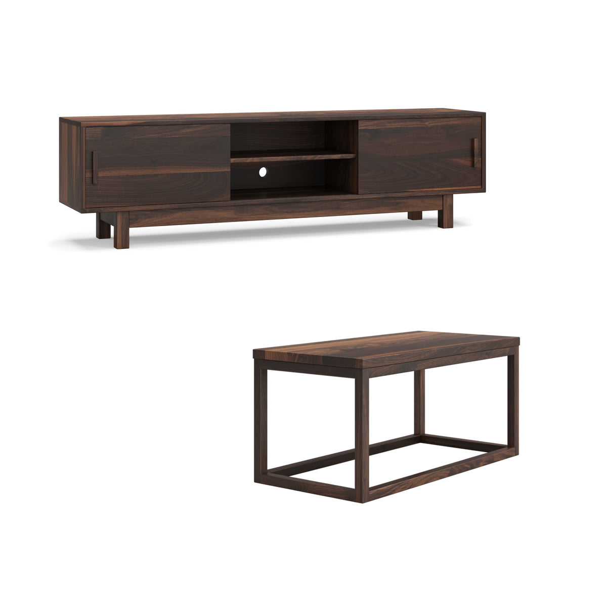 Meuble télé OOM et table basse Prisme – Woodstock & cie